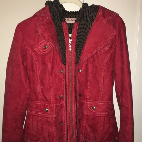 Montana Co | Jackets & Coats | Montana Co Vegan Leather Jacket Whood ...